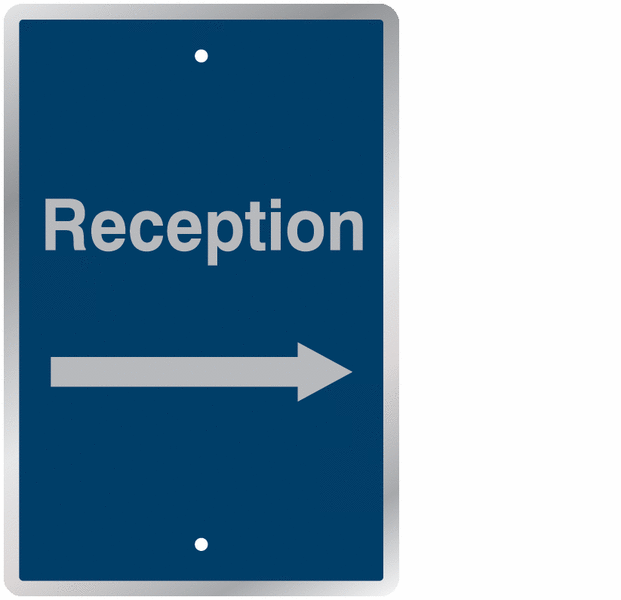 Reception (Right Arrow) - Post Mountable Traffic Signs | Seton