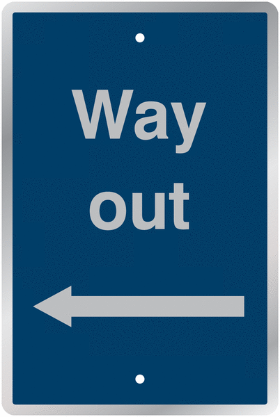 Way Out (Left Arrow) - Post Mountable Traffic Signs | Seton