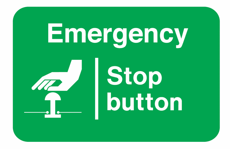 6Pack Emergency Stop Button On-The-Spot Labels | Seton