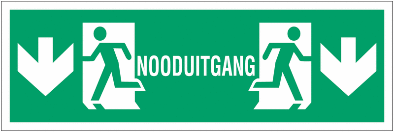 Nooduitgang Borden Pickup Bord PVC Nooduitgang 180mm