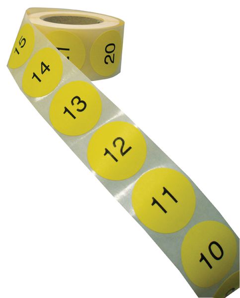 Multifunctionele, genummerde stickers van papier | Seton