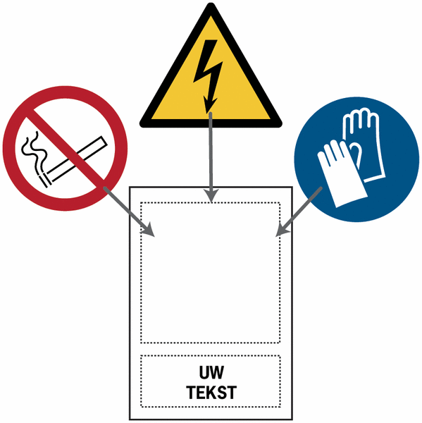 Pictogrammen valgevaar, struikelgevaar, doorvalgevaar | Seton