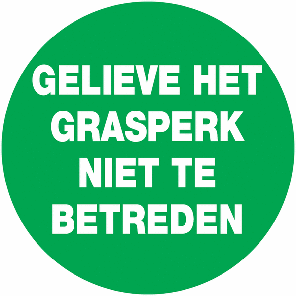 Verbodsborden - Gelieve het grasperk niet te betreden | Seton