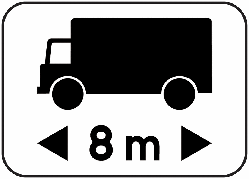 Panonceau routier M4q longueur maximale autorisée | Signals
