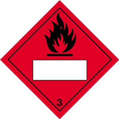 Flammable 3 Symbol Only Hazard Warning Diamond Placards | Seton