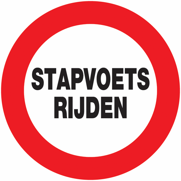 Verbodsborden - Stapvoets rijden | Seton