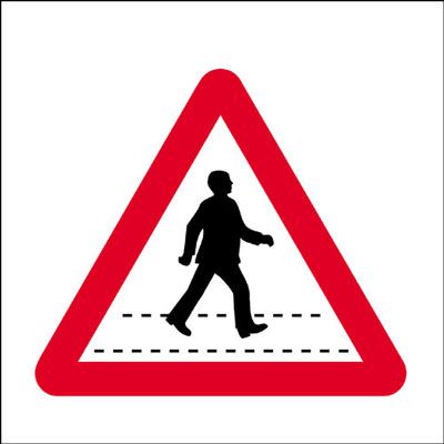 Pedestrian Crossing Economy Works Traffic Sign | Seton