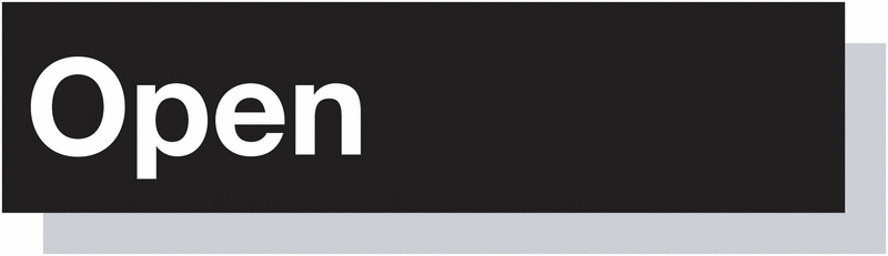 Open Laser Engraved Acrylic Sign | Seton