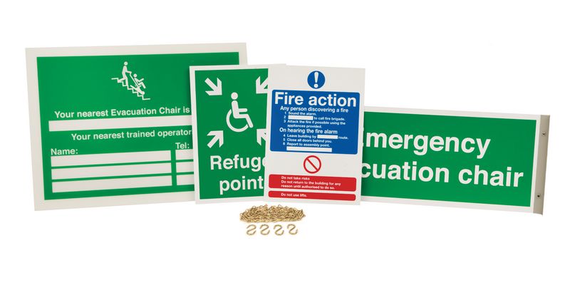 Evacuation Chair Sign Awareness Kits | Seton