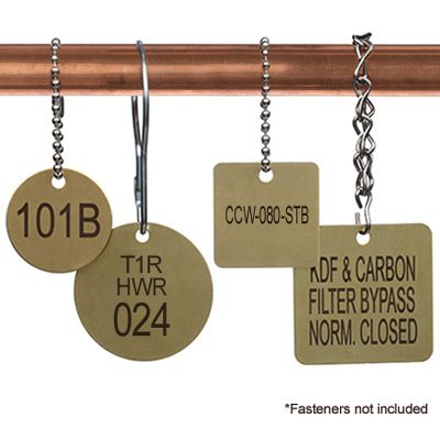 Custom Engraved Brass Valve Tags | Seton