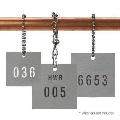 Custom Stamped Stainless Steel Valve Tags | Emedco