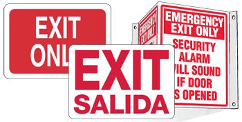 Exit Signs & Pathway Marking | OSHA Compliant Egress Signs | Emedco