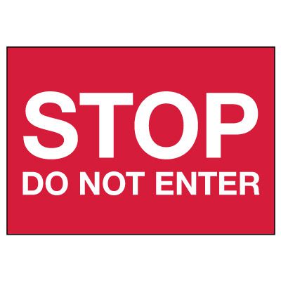 Stop Do Not Enter Hanging Doorway Barricade Sign Kit | Seton