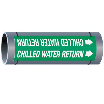 Chilled Water Return Self-Adhesive Pipe Markers | Ultra-Mark® High ...