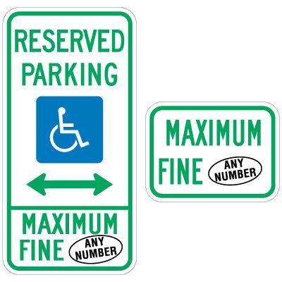 Semi-Custom Handicap Parking Signs | Emedco