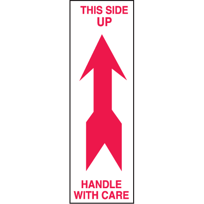 Shipping Labels - This End Up Handle With Care | Emedco