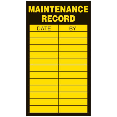 Inspection Labels, Equipment Labels and Equipment Maintenance Labels ...