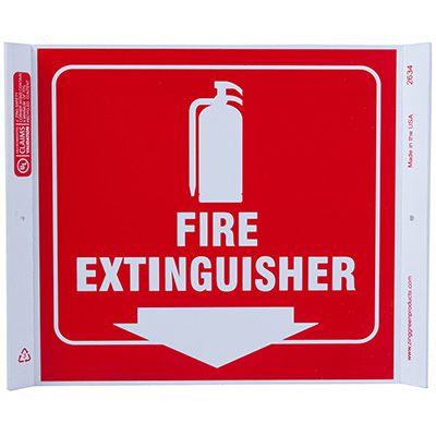 Fire Extinguisher Signs: High-Visibility Safety Location Markers | Emedco