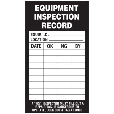 Inspection Labels, Equipment Labels and Equipment Maintenance Labels ...