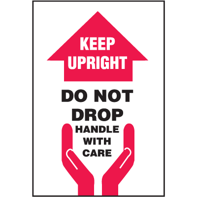 Shipping Labels - Keep Upright Do Not Drop Handle With Care | Emedco
