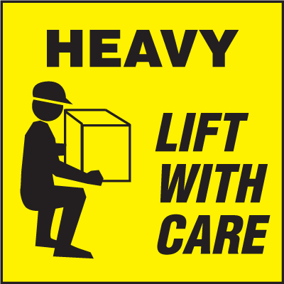 Shipping Labels - Heavy Lift With Care | Emedco