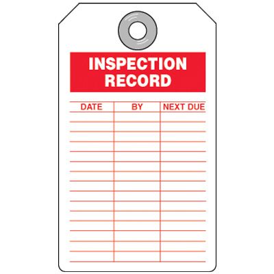 Inspection Record Red Tag | Emedco