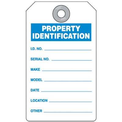 Property Identification Tag, Duro-Tag & Heavy Duty Plastic Tags | Emedco