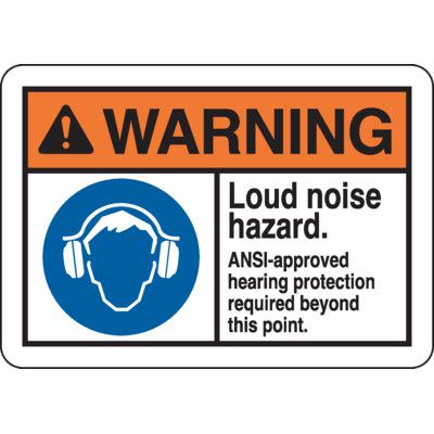 Noise Hazard Sign Warning Sign High Noise Levels Wear Earmuffs Vector