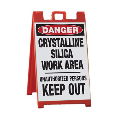 Crystalline Silica Work Area - Silica Barricade Signs|Seton Canada ...