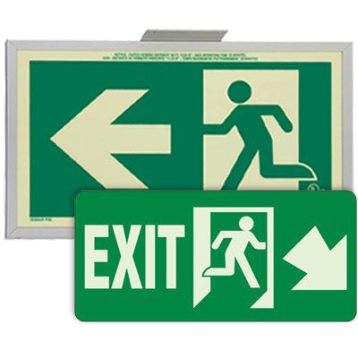 Exit & Pathway Marking Signs | Safety Guidance | Emedco