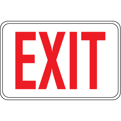 Exit Interior Decor Fire Safety Sign | Seton