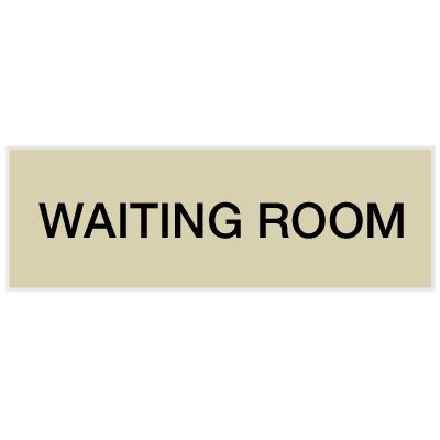 Waiting Room - Engraved Standard Worded Signs | Seton