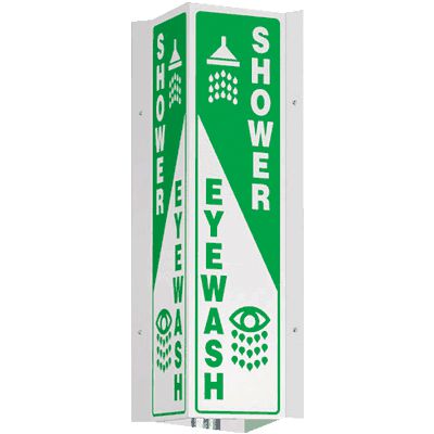 Shower / Eyewash - 4-Way Sign | Seton