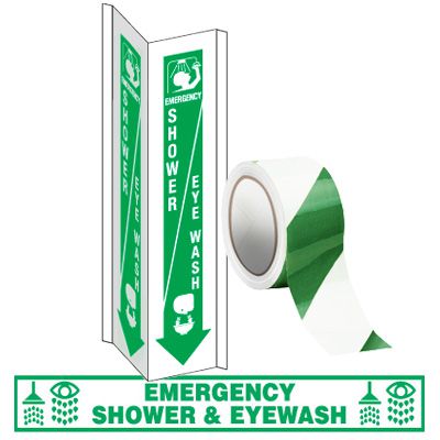 Shower and Eyewash Identification Kit | Seton