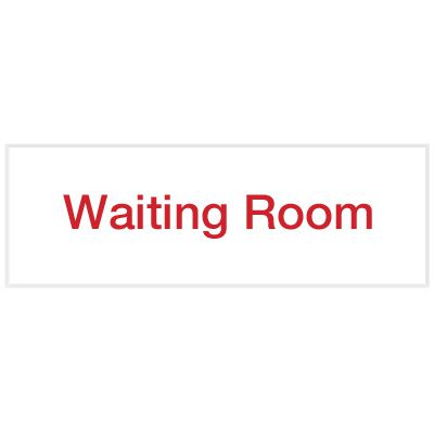 Waiting Room - Engraved Standard Worded Signs | Seton