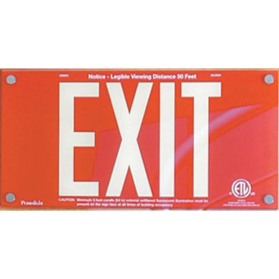 Photoluminescent Acrylic Emergency Exit Sign | Emedco