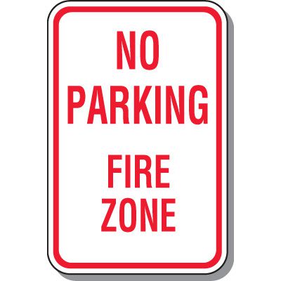 Fire Lane Signs - No Parking Fire Zone|Seton Canada