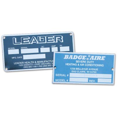 Custom Screen-Printed Rating Plates | Emedco