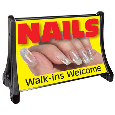 QLA-Plus Large Rolling A-Frame Sidewalk Sign & Sign Panel | Emedco