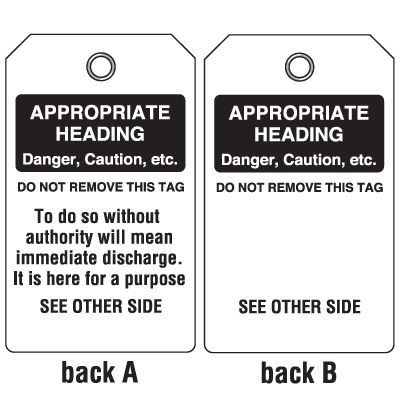 Custom Accident Prevention Tags, Custom Tags | Seton
