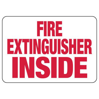 Fire Extinguisher Inside Sign | Emedco
