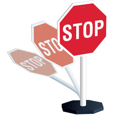 Portable Flexible Stop Sign System | Emedco