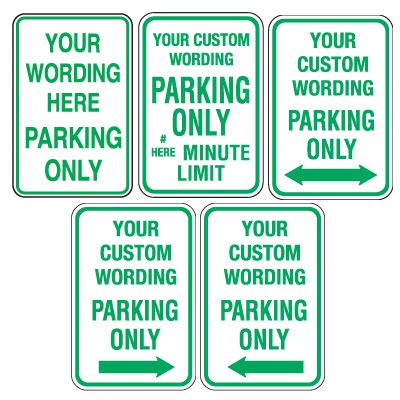 Custom Aluminum Parking Only Signs | Parking Signs | Seton