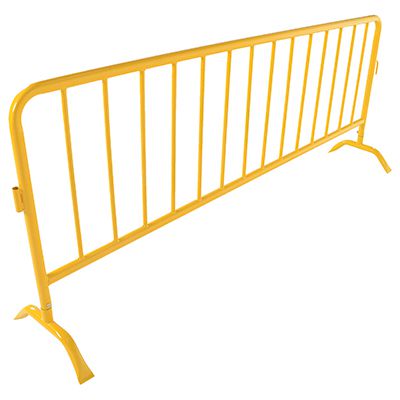 Interlocking Crowd Control Barriers With Curved Feet | Emedco