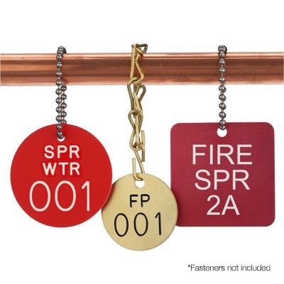 Custom Fire Sprinkler Valve Tags | Engraved ID Tags | NFPA Compliant ...