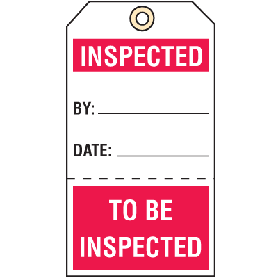 Tear-Off Quality Control Tags - Inspected, Status & Safety Tags | Emedco