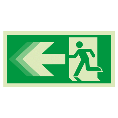Seton Motion® Running Man Escape Route Sign "Exit Left" | Seton Canada ...