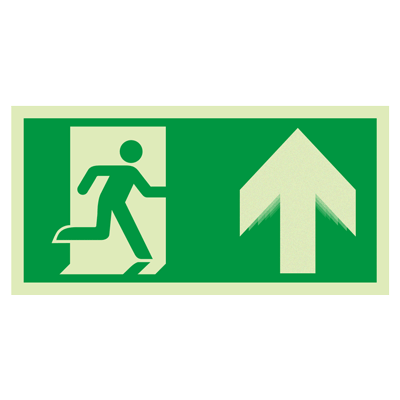 Seton Motion® Running Man Escape Route Sign "Exit Up" | Seton