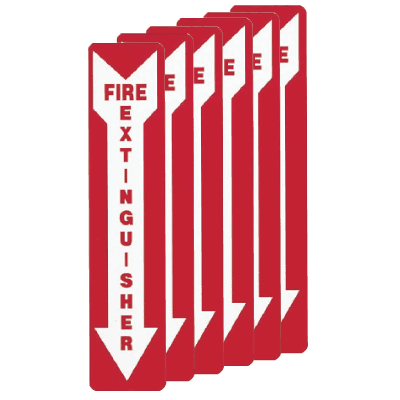 Fire Extinguisher Sign - 6pk | Emedco