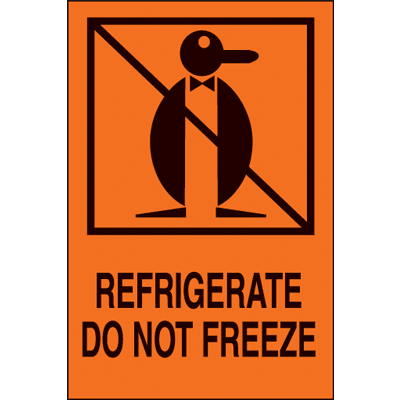 International Shipping Label - Refrigerate Do Not Freeze | Emedco